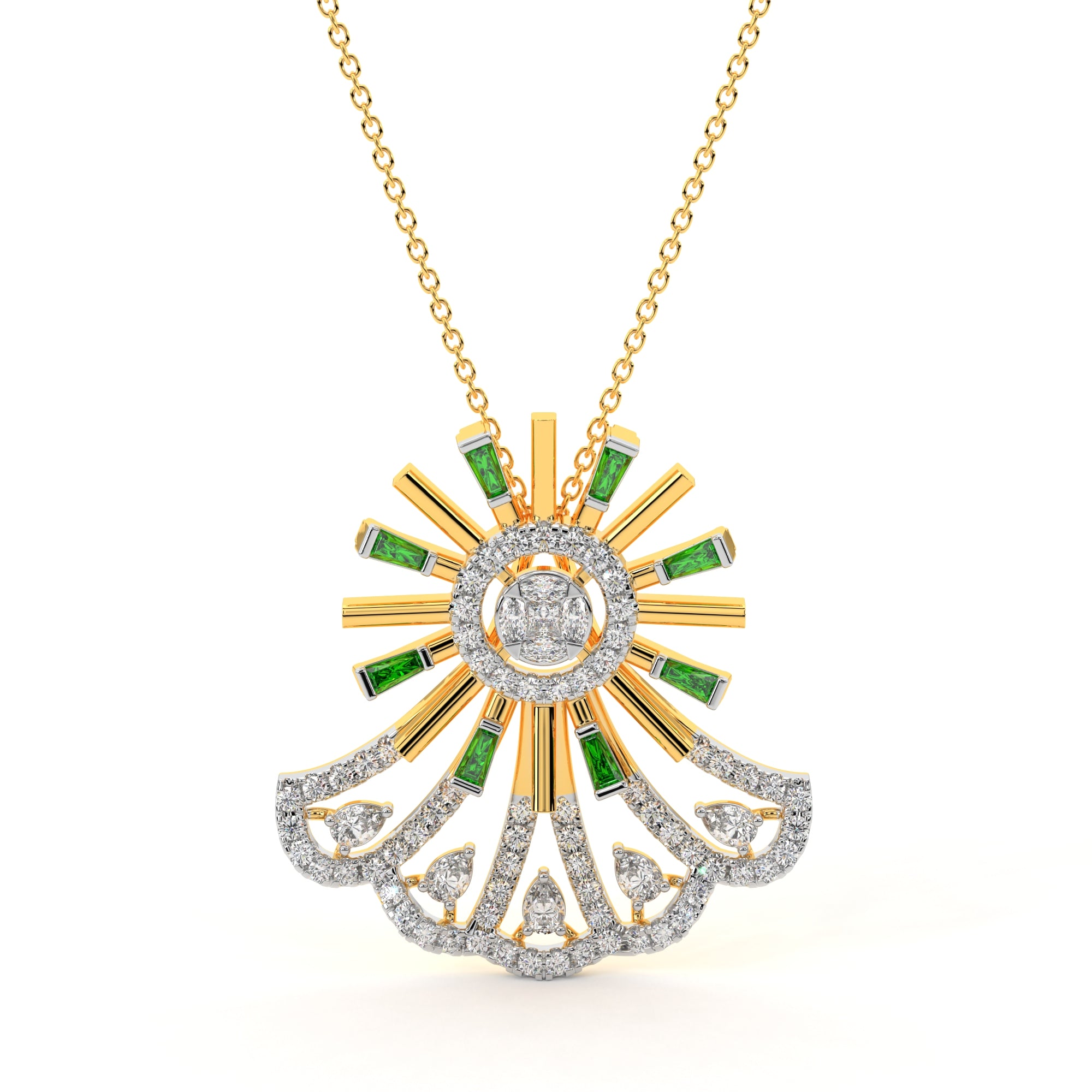 Office-Ready Sparkling Diamond Pendant